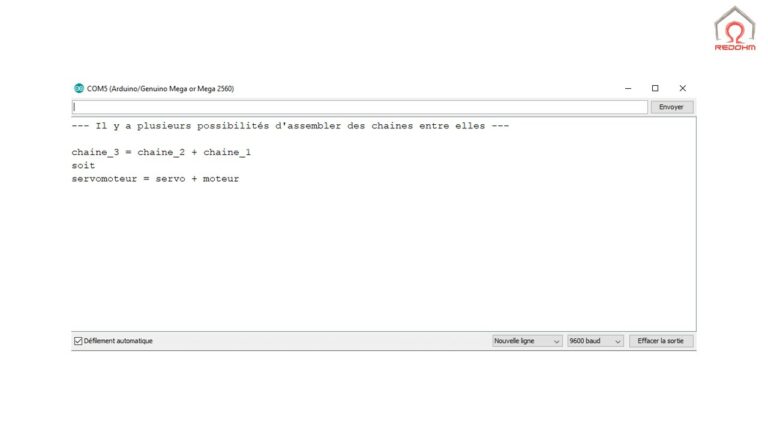 Le langage Arduino :Les chaînes de caractères "string" - RedOhm